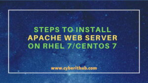 Step by Step Guide to Install Apache 2.4.6 web server on RHEL 7/CentOS 7 | CyberITHub