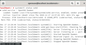 How to Start and Enable SSHD Service in OpenSUSE Linux | CyberITHub
