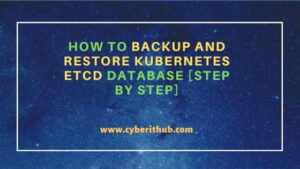 How to Backup and Restore Kubernetes ETCD database [Step by Step ...