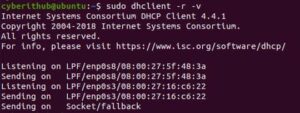 How to Release old IP or force Renew DHCP lease IP in Linux | CyberITHub