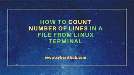 How To Count Number Of Lines In A File From Linux Terminal CyberITHub