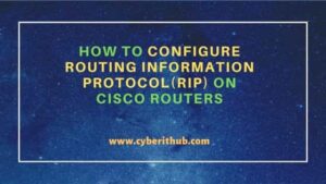How to configure Routing Information Protocol(RIP) on Cisco routers | CyberITHub