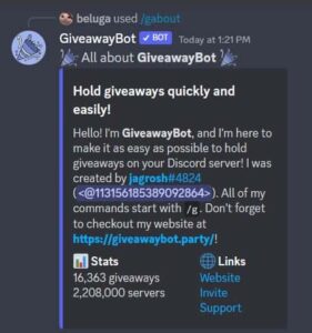 How to Use GiveawayBot [GiveawayBot Commands with Examples] | CyberITHub