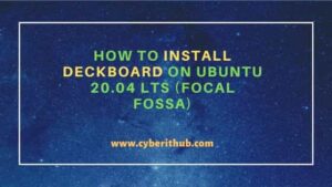 How to Install Deckboard on Ubuntu 20.04 LTS (Focal Fossa) | CyberITHub
