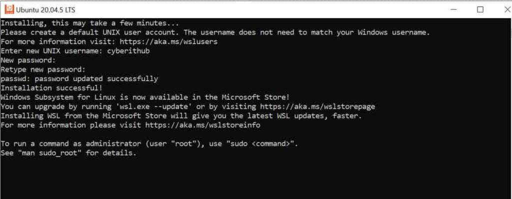 How to Install Ubuntu 20.04 LTS on Windows 10 WSL | CyberITHub