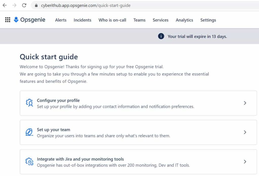 How to Create an Account in Opsgenie Alerting Tool | CyberITHub