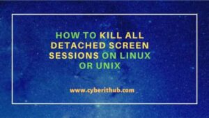 How to kill all detached screen sessions on Linux or Unix | CyberITHub